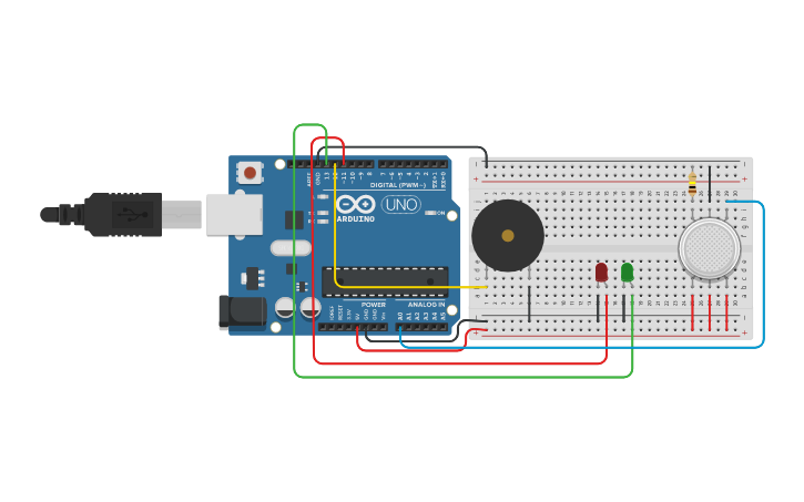 Circuit design P.GAS.LED.ALARM | Tinkercad