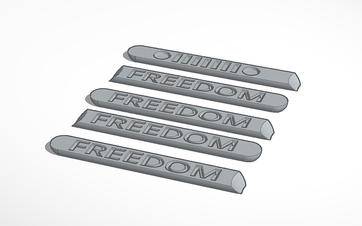 3D design JK Freedom Door Handle Inserts - Tinkercad