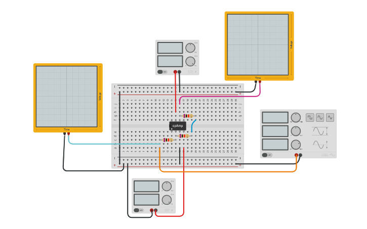 Circuit design Inverting Op-Amp | Tinkercad Circuit design Inverting Op-Amp | Tinkercad