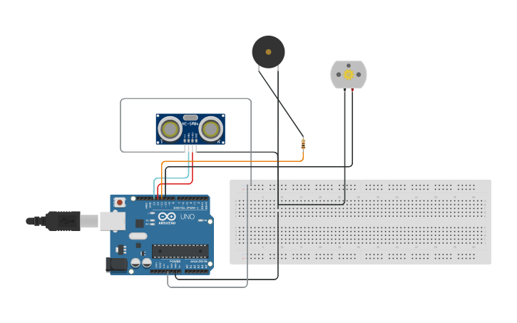 Circuit design Collision Avoidance System - Tinkercad