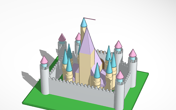 3D design disney castle - Tinkercad