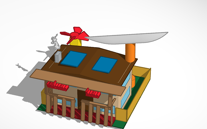 3D design energy efficient country house - Tinkercad 3D design energy efficient country house - Tinkercad