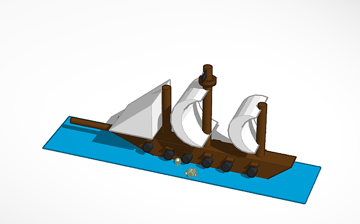 3D design A Pirate Ship!!!! | Tinkercad