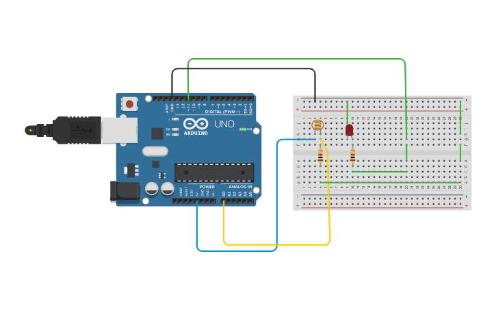 Circuit design Actividad 6 | Tinkercad