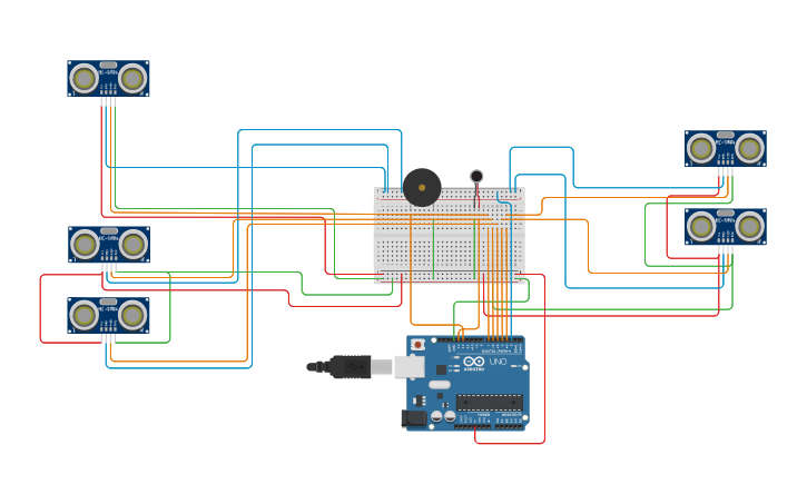 Circuit design Third Eye For The Blind - Tinkercad