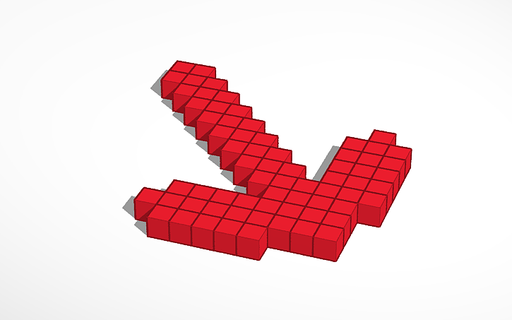 3D design Minecraft Pickaxe | Tinkercad