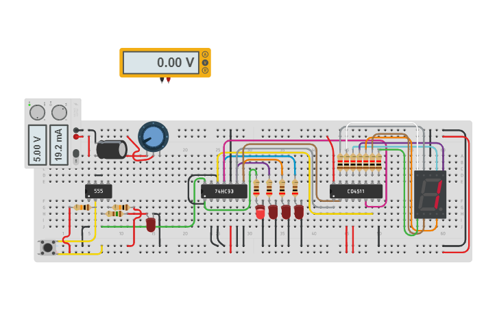 Circuit Design 7 Segments With Cd4511 Decoder Tinkerc
