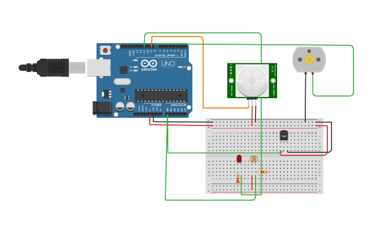 Circuit design Copy of fan control - Tinkercad