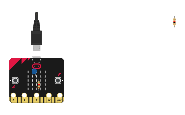 Circuit design Copy of micro:bit animation challenge - Tinkercad