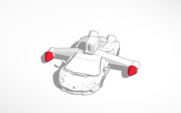 3D design flying car - Tinkercad