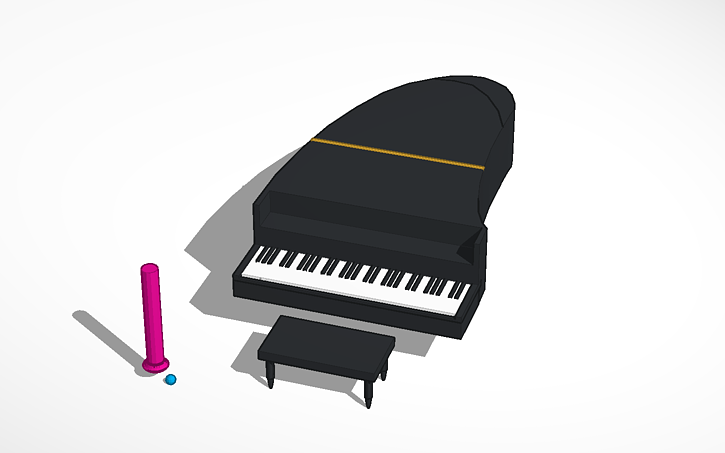 3D design Piano | Tinkercad