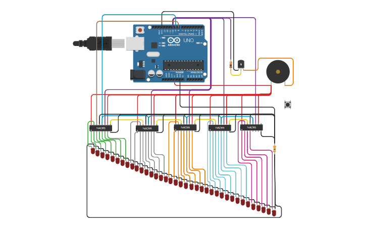 Circuit design roleta | Tinkercad
