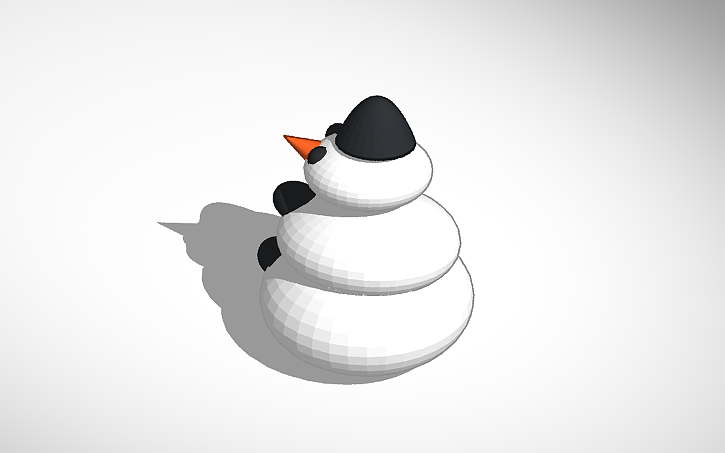3D design snowman - Tinkercad