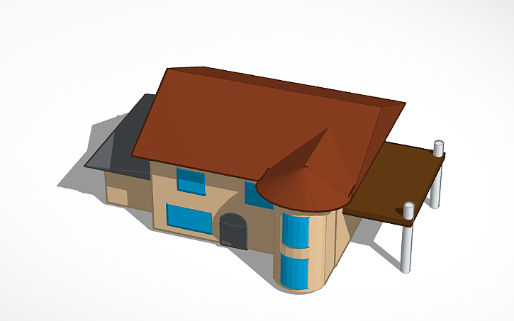 3D design basic house - Tinkercad