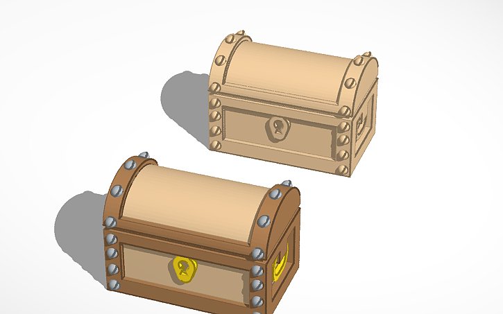 3D design closed Chest | Tinkercad