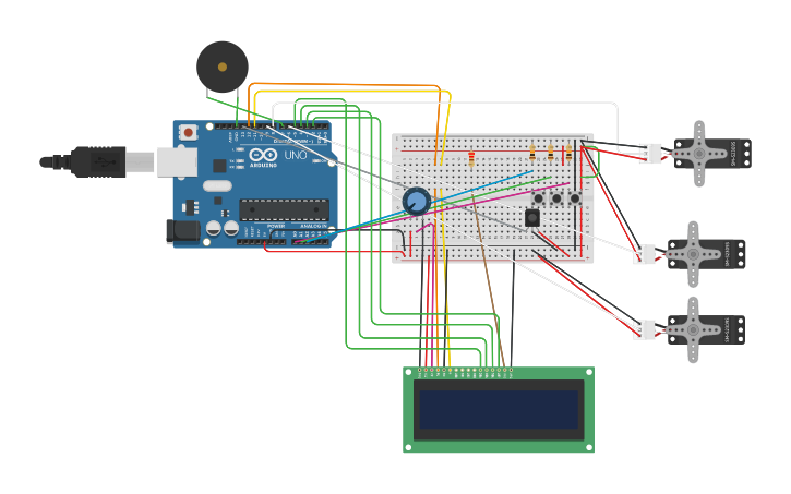 Circuit design Copy of Testing code for vending machine -GROUP- - Tinkercad Circuit design Copy of Testing code for vending machine -GROUP- - Tinkercad