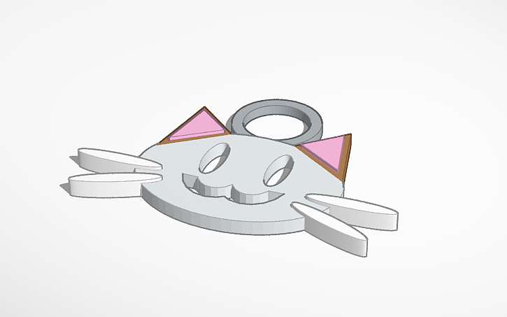 3D design :3 Cat Keychain (Weekend Project Design) - Tinkercad