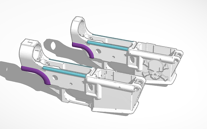 3D design AR 15 lower - Tinkercad