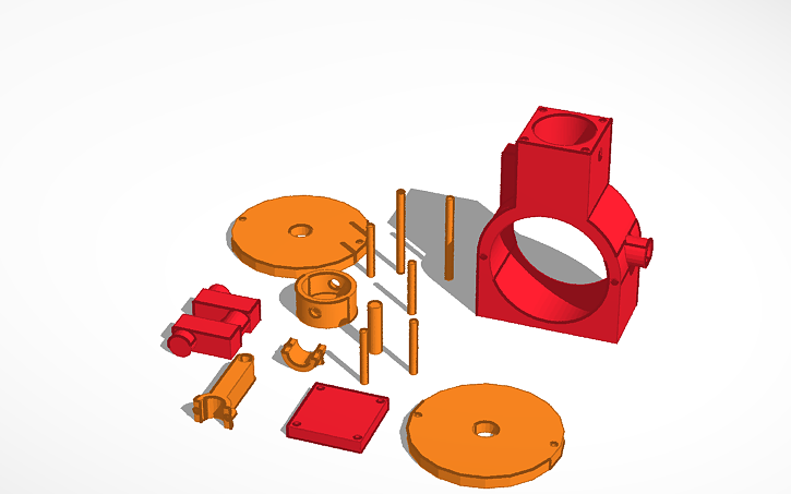 3D design Model 2-Stroke Engine - Tinkercad