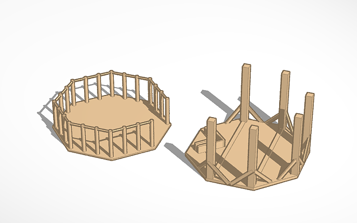 3D design Balcony_70x70x62_A_UoA | Tinkercad