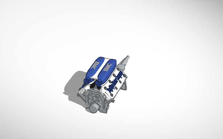 3D design EMC Engine V8 - Tinkercad