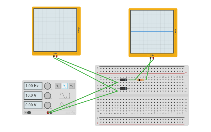Circuit design centre tap rectifier - Tinkercad