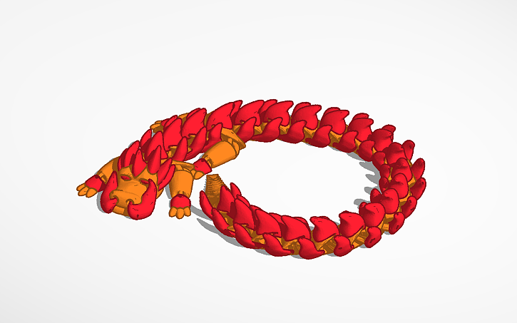 3D design Articulated Flame Dragon - Tinkercad