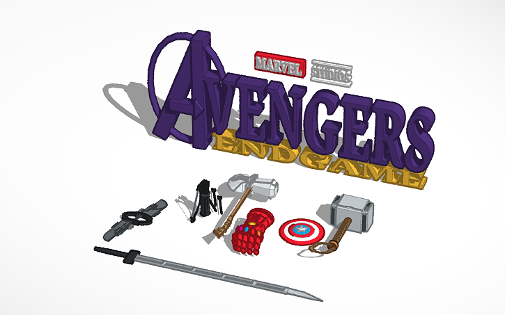 3D design Avenger endgame weapons Like before you copy please - Tinkercad