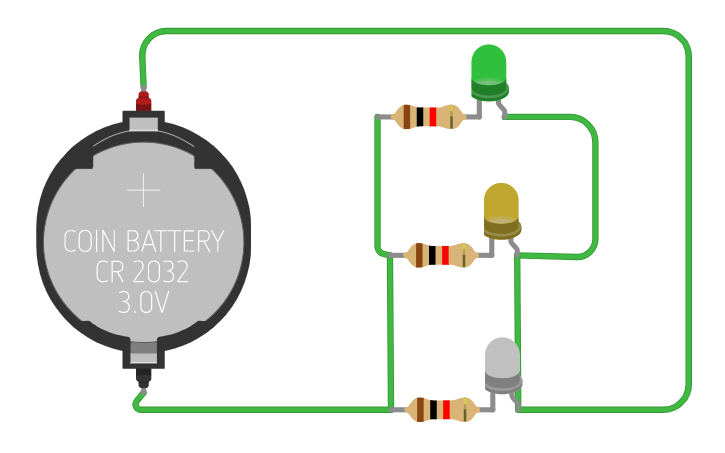 Circuit design Led circuits - Tinkercad
