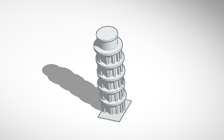 3D design Leaning tower of piza - Tinkercad