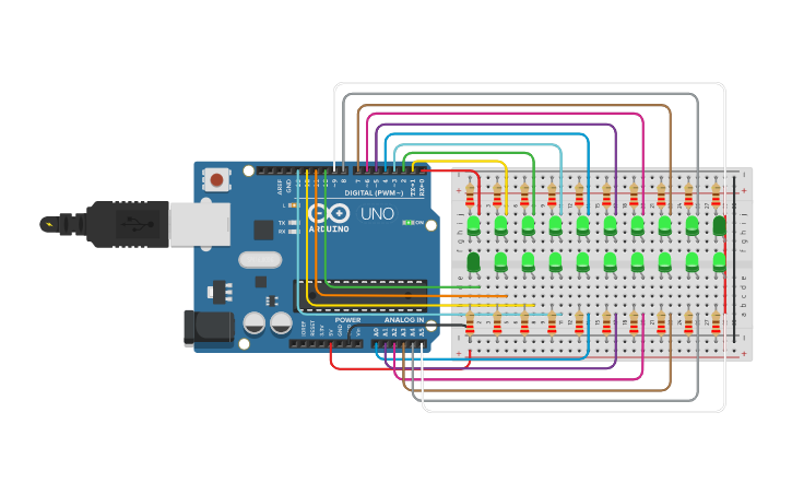 Circuit design Datos y Variables - Tinkercad