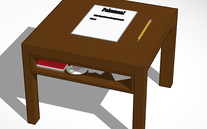 3D design 4-5 combo desk | Tinkercad