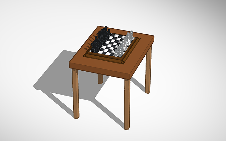 3D design Chess Board - Tinkercad