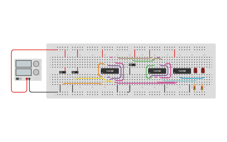 Circuit design Full Subtractor using NAND | Tinkercad