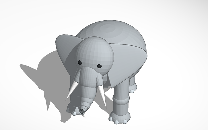 3D design Elephant - Tinkercad