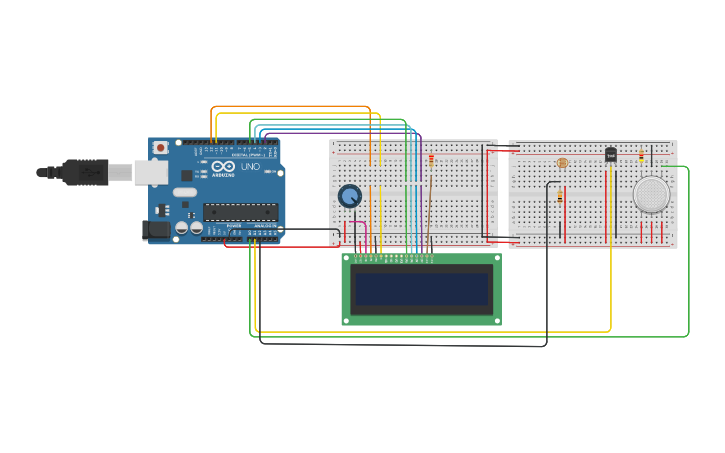 Circuit design Weather station | Tinkercad