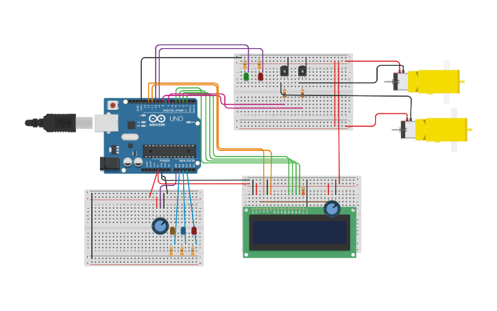 Circuit design Pantalla LCD | Tinkercad