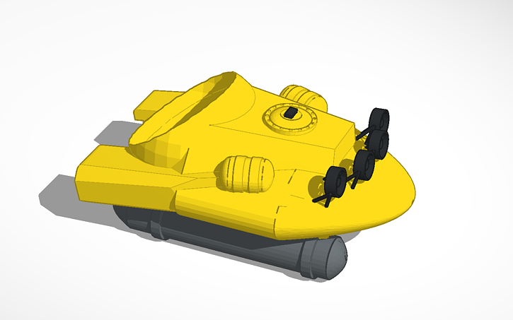 3D design SWA Deep Sea Submarine Finished Model | Tinkercad