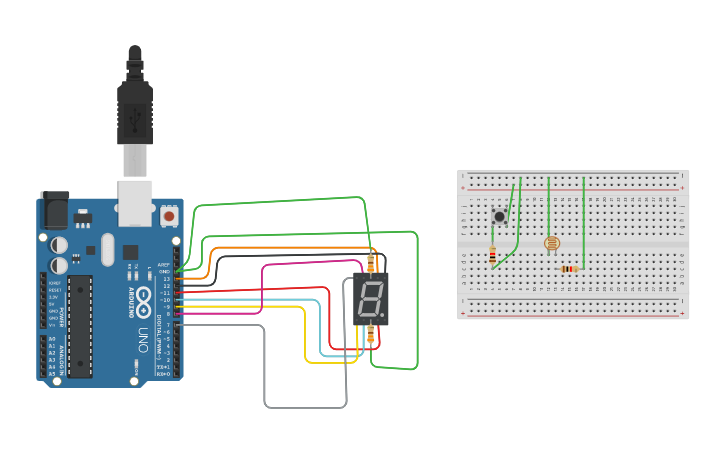 Circuit design segment - Tinkercad