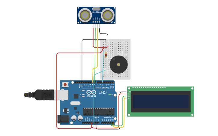 Circuit design Copy of Smart DustBin - Tinkercad