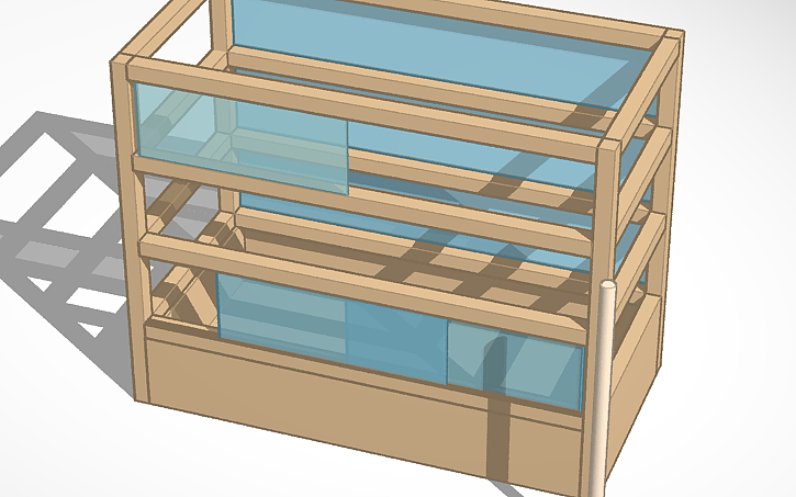 3D design Mäusekäfig / Gerbil cage - Tinkercad