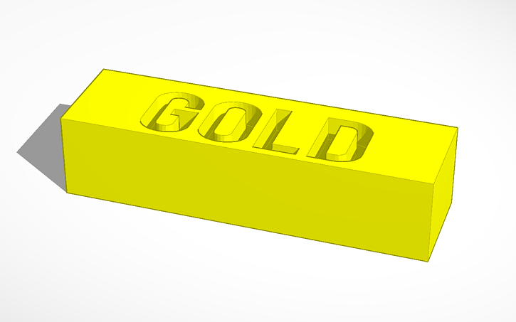 3D design gold - Tinkercad