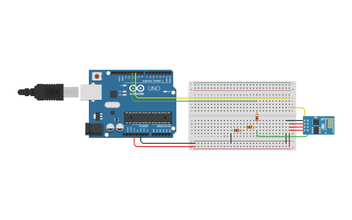 Circuit Design Arduino To Esp8266 Tinkercad