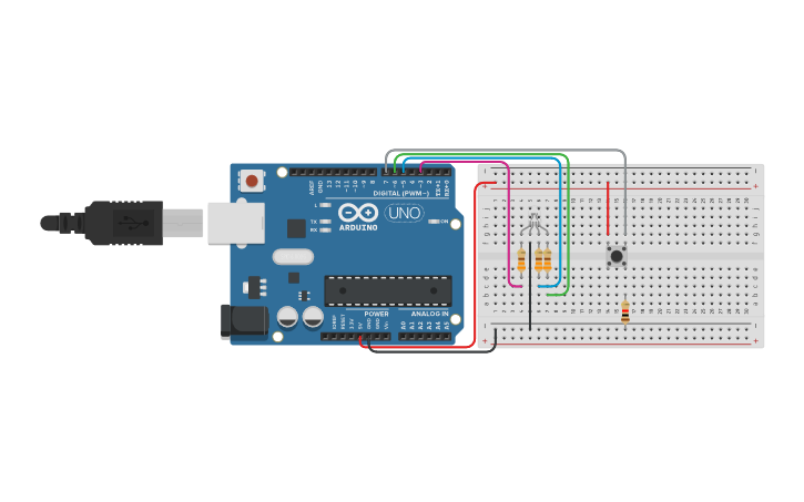 Circuit design Experimento 02 - 2023 - Tinkercad