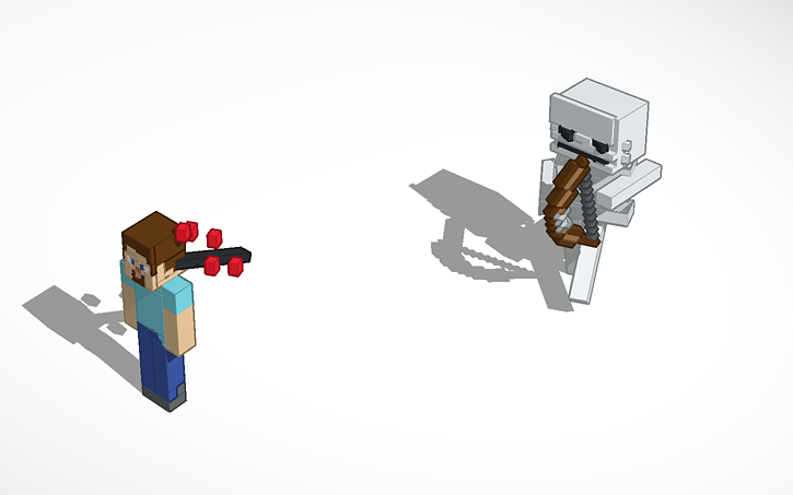 3D design Skeleton vs. steve - Tinkercad