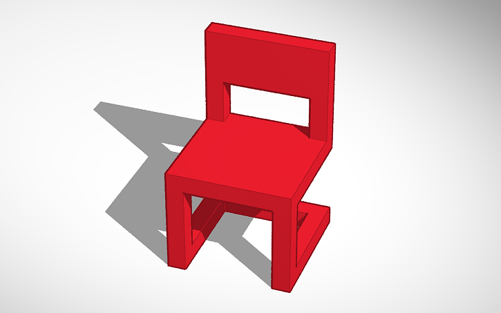3D design Copy of Chair1 - Tinkercad