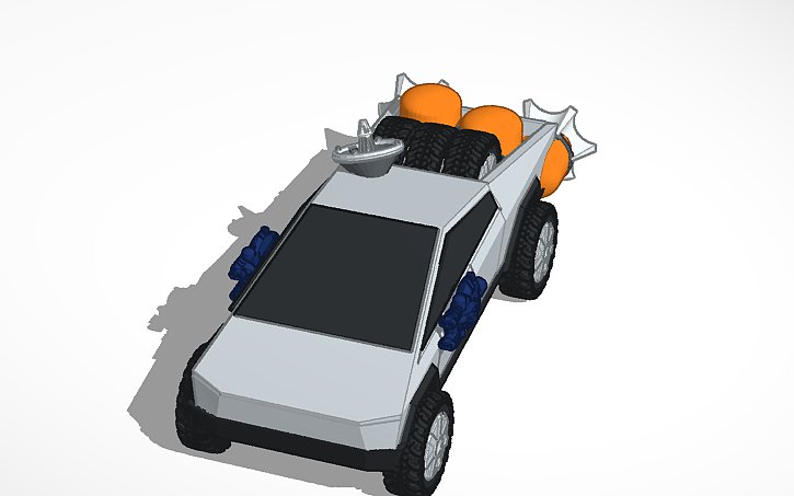3D design Tesla rocket cyber truck - Tinkercad