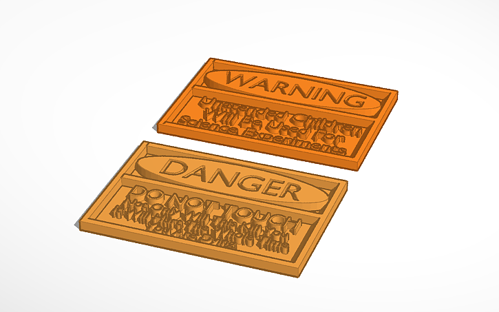 3D design Signs - Tinkercad
