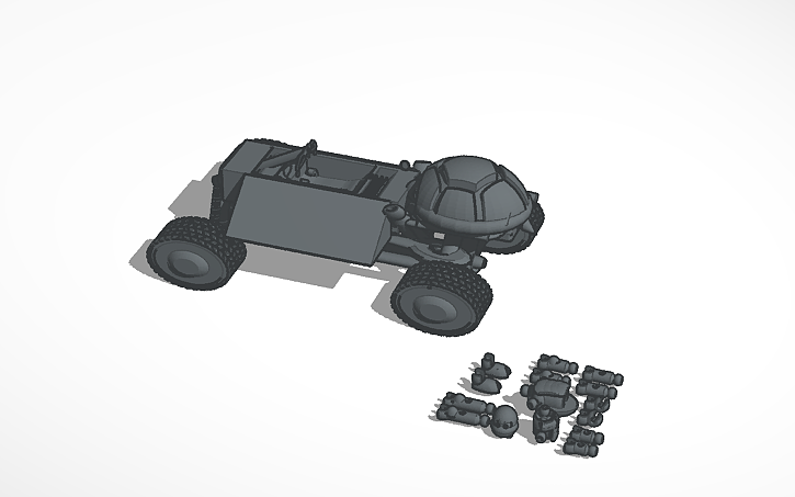 3D design shell quad - Tinkercad