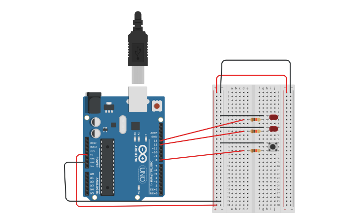 Circuit design Buttons Version 2 - Tinkercad